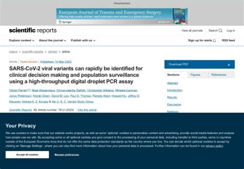 Sars Cov 2 Viral Variants Can Rapidly Be Identified For Clinical Decision Making And Population