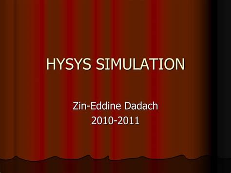 Distillation Tutorial In Hysys Pdf