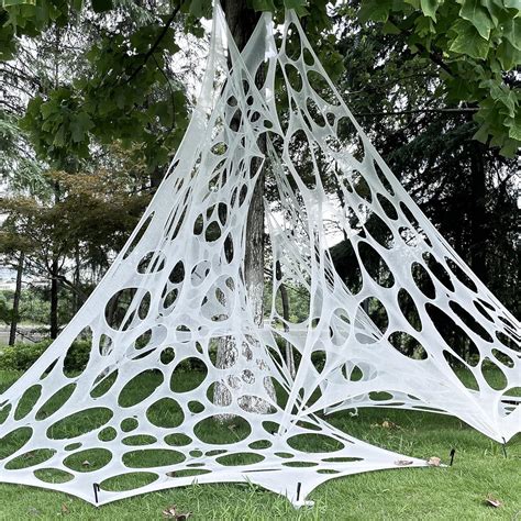 Dulefun Halloween Spider Web Decorations 13 5ft Giant Stretchy Beef Netting Spider