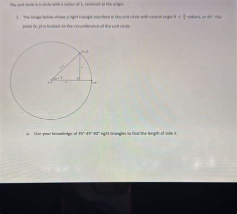 The Unit Circle Is A Circle With A Radius Of 1 Centered At The Origin1
