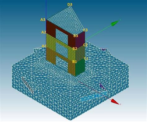 finite element model considered and output nodes models used for the