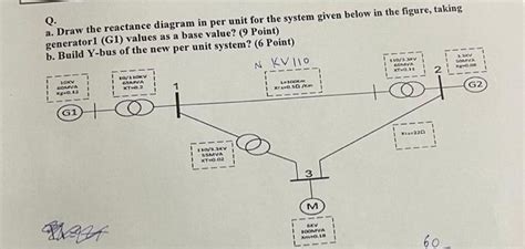 Q A Draw The Reactance Diagram In Per Unit For The