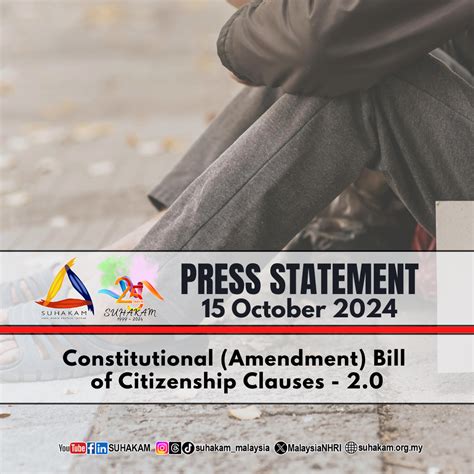 Press Statement No 25 2024 Press Statement On Constitutional Amendment Bill 2024 2 0 Suhakam