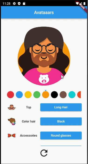 Flutter Wrapper Widget For Avataaars Api