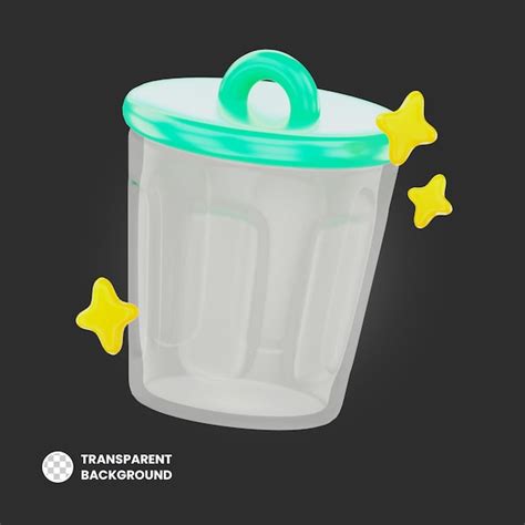 Premium Psd Trash Bin Delete 3d User Interface Icon