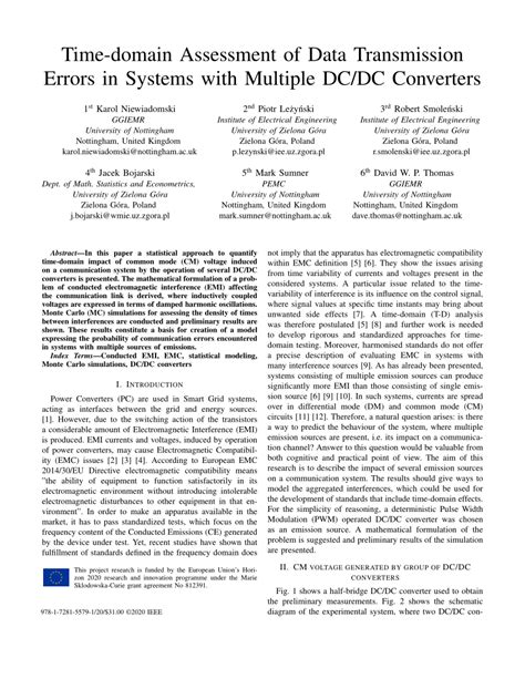 Pdf Time Domain Assessment Of Data Transmission Errors In Systems With Multiple Dcdc