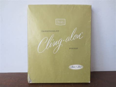 Vintage Nylons 1950s Sears Cling Alon Proportioned Fit Knee High Nylons