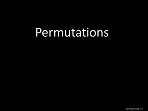 Introduction To Permutations Powerpoint Teaching Resources