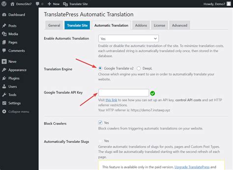 how to automatically translate a wordpress website
