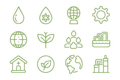 Esg Related Editable Stroke Outline Icon Set Illustration On White Background 47422913 Vector