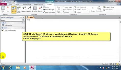 Ms Access Sql How To Create Table In Ms Access By Sokchab Youtube
