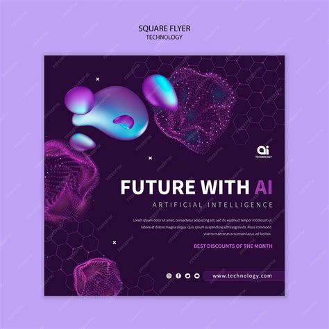 Premium Psd Futuristic Ai Tech Square Flyer Template