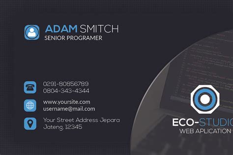 Coding Business Card Creative Business Card Templates ~ Creative Market