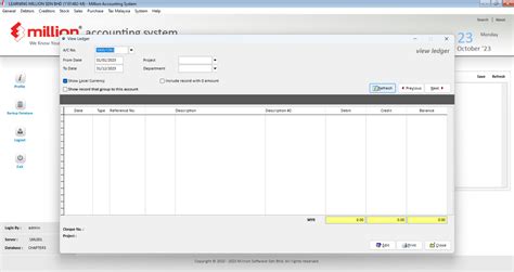View Ledgers Million Software