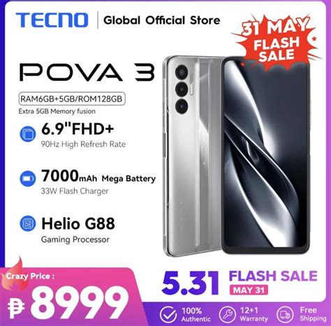 Tecno Pova Gb Black Lazada Ph
