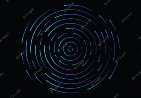 Premium Vector Abstract Geometric Vortex Circular Swirl Lines