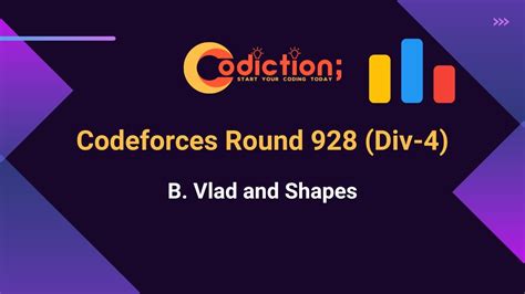 B Vlad And Shapes Codeforces Round 928 Div 4 Codiction Youtube