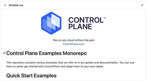 Create A Nicer Readme File By Sixhobbits Pull Request Controlplane Examples Github