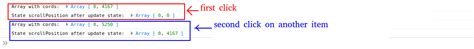 javascript how save scroll position and add to state in react js