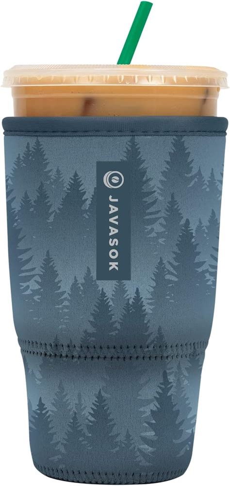 Amazon Com Sok It JavaSok Iced Coffee Cold Soda Insulated Neoprene Cup Sleeve Foggy Woods