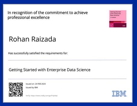 Received Ibm Certification For Proficiency In Technology Grateful For My Career Journey
