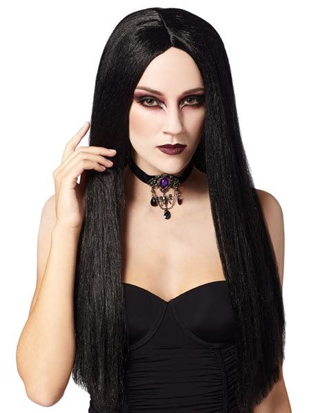 Long Adult Black Wig Spirit Halloween Halloween Wigs Black Wig