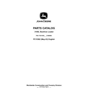 John Deere 310sl Backhoe Loaders Sn 1t0310lx F390996 Parts Catalog