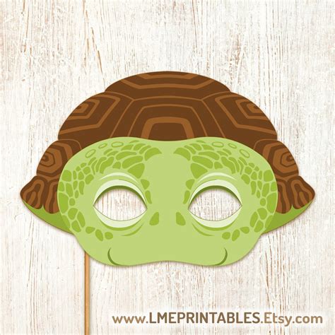 Tortoise Printable Mask Halloween Costume Animal Party Garden Turtle