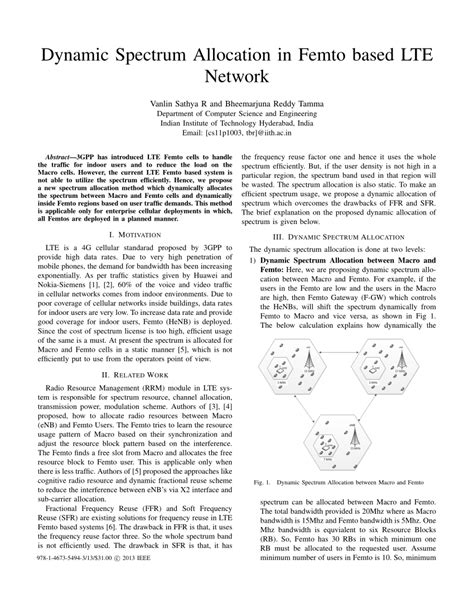 Pdf Dynamic Spectrum Allocation In Femto Based Lte Network