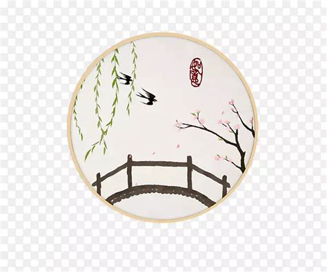 新中式圆形家居装饰画PNG图片素材下载 图片编号7304730 PNG素材网