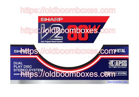 Sharp Vz V2 Speakers And Cassette Door Stickers Old Boomboxes