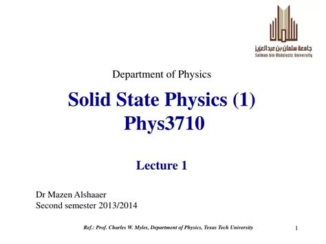 PPT Exploring Solid State Physics Crystal Structures And Properties PowerPoint Presentation