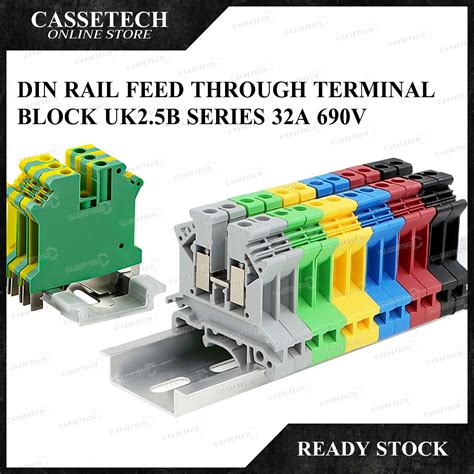 DIN RAIL FEED THROUGH TERMINAL BLOCK MM² WIRE CABLE CONNECTOR KABEL DISTRIBUTION UK B