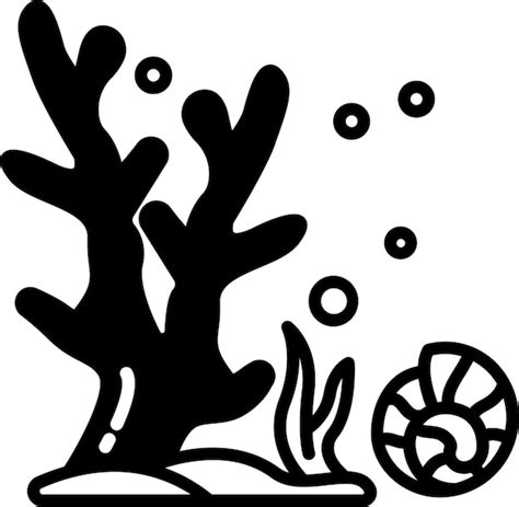 Premium Vector Reef Glyph And Line Vector Illustration