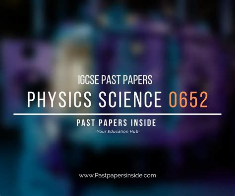 Igcse Physics Science 0652