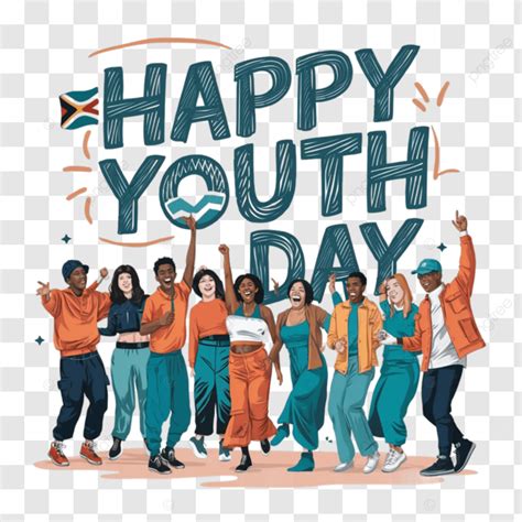 행복한 청소년의 날 축하 휴일 개념 젊은 아프리카계 미국인 그룹 행복한 청소년의 날 축하 휴일 개념 행복한 젊은 아프리카계 미국인 그룹 어린 Png 일러스트 및 이미지