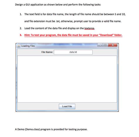 Solved Design A Gui Application As Shown Below And Perform