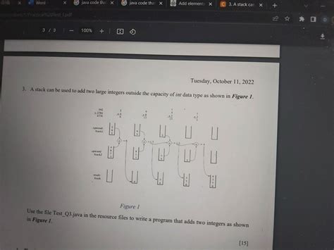 3 A Stack Can Be Used To Add Two Large Integers