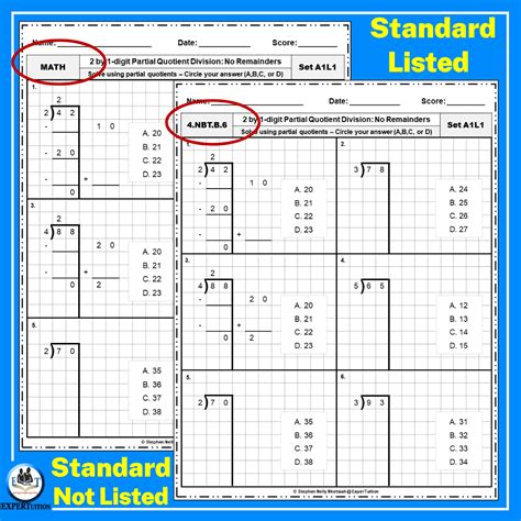 2 Digit By 1 Partial Quotients Division Grade 4 Worksheets Expertuition