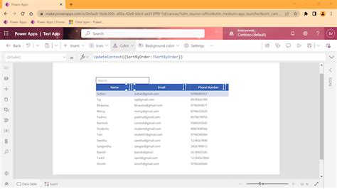 Power Apps Sortbycolumns And Search Using Data Table