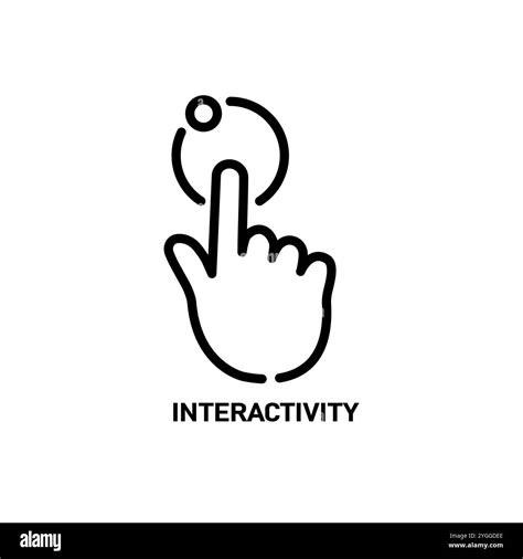 Interactive Interface Line Icon Outline Vector Illustration Linear