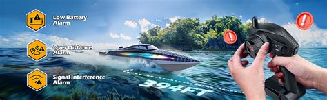 30kmh Rc Remote Control Boat With 7 Led Light Modes