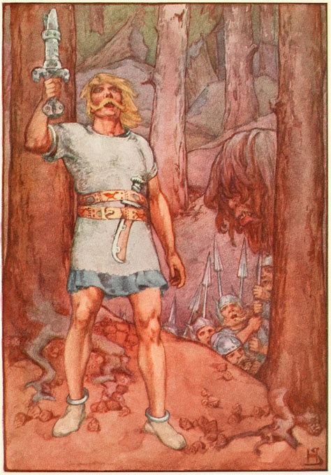 Beowulf Old English Epic Hero Slayer Of Grendel And Dragon