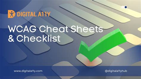 WCAG Cheat Sheets Checklists DigitalA11Y