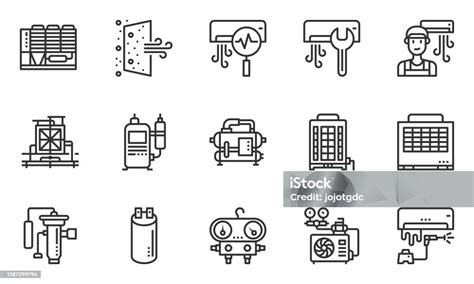 Hvac 시스템 아이콘 벡터 에어컨 실내 공기 질 아이콘에 대한 스톡 벡터 아트 및 기타 이미지 아이콘 공기조화 에어컨 Istock