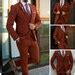 Man Rust Wedding Suit Party Wear Groom Wear Wedding Suit Piece Orange Gift For Men Elegant One