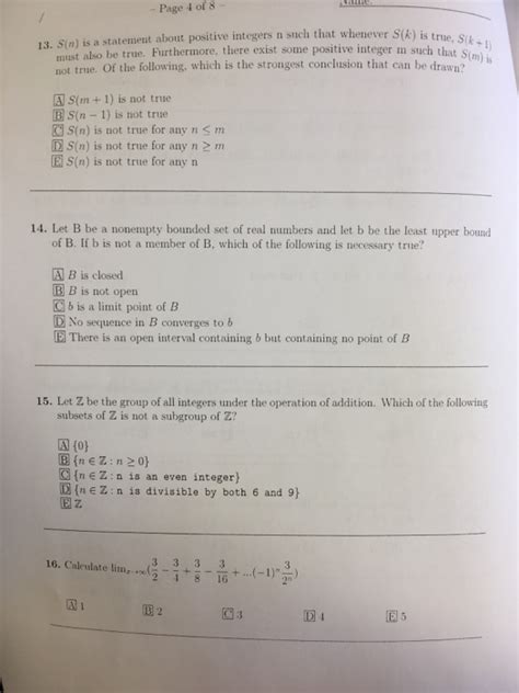 Solved Sn Is A Statement About Positive Integers N Such