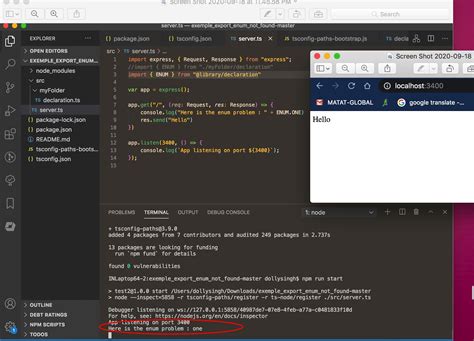 Javascript Export Enum From User Defined Typescript Path Result In
