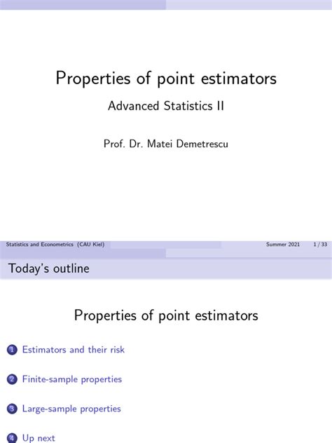 02pointestimators Pdf Estimator Bias Of An Estimator