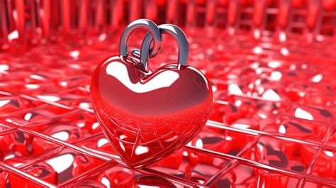 발렌타인 데이 배경 로맨틱한 3d 일러스트레이션으로 매혹적인 하트 모양의 자물쇠 발렌타인 데이 배경 자물쇠 배경 다이 배경 이미지 Hd 발렌타인 데이 자물쇠